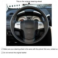 China Red Suede Steering Wheel Cover for Isuzu D-MAX DMAX 2012-2020 Mewant's Popular Choice for sale