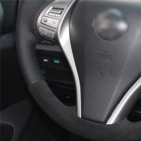 China Black Suede Custom Fit Steering Wheel Cover For Nissan Qashqai Rogue Pulsar 2014-2018 for sale