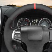 China Red Suede Steering Wheel Cover for Isuzu D-MAX DMAX 2012-2020 Mewant's Popular Choice for sale