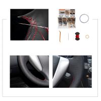 China Black PU Leather Steering Wheel Cover for Nissan Versa Note NV200 Sentra S 2014-2019 for sale