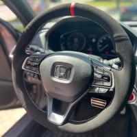 China Full Black Hand Stitching Steering Wheel Cover for Honda Accord 10 Insight 2018 2019 for sale