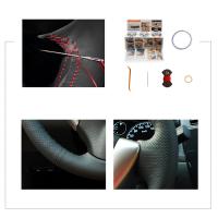 China Blue Thread Leather Steering Wheel Cover for Nissan Versa Note NV200 Sentra S 2014-2019 for sale