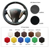 China Blue Thread Leather Steering Wheel Cover for Nissan Versa Note NV200 Sentra S 2014-2019 for sale