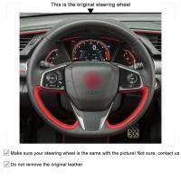 China 2017-2021 Honda Civic Type R Custom Hand Stitching Steering Wheel Cover in Grey Suede for sale