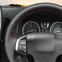 China Isuzu D-MAX D-MAX 2012-2020 Personalized Handcrafted Vegan Leather Steering Wheel Wrap for sale