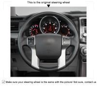 China Custom Fit Leather Suede Steering Wheel Cover for Toyota Land Cruiser Prado 2009-2017 for sale