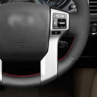 China Custom Fit Leather Suede Steering Wheel Cover for Toyota Land Cruiser Prado 2009-2017 for sale