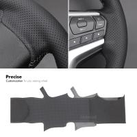 China Hand Sewing Black Suede Steering Wheel Cover for Isuzu Dmax D-MAX Xterrain 2021-2023 for sale