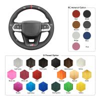 China Red Thread Color Steering Wheel Cover for Toyota Land Cruiser 300 GR Sport 2022-2024 for sale