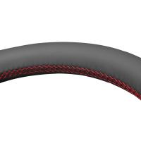 China Black Genuine Leather Steering Wheel Cover for Mazda BT-50 BT50 2012-2020 Sports Design for sale
