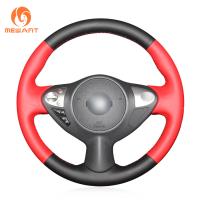 China Custom Red And Black Pu Leather Steering Wheel Cover Stitching For Nissan Maxima 2009-2014 for sale