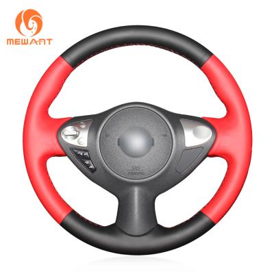 China Custom Red And Black Pu Leather Steering Wheel Cover Stitching For Nissan Maxima 2009-2014 for sale