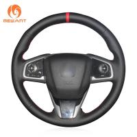 China Black Suede Faux Leather Steering Wheel Cover for Honda Civic 10 X Hatchback FC 2016-2022 for sale