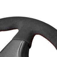 China Sew Black Suede Steering Wheel Cover for Honda Civic 6 EK CTR EK3 EK4 Type R Sir EK9 for sale