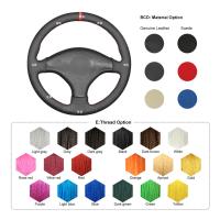 China Sew Black Suede Steering Wheel Cover for Honda Civic 6 EK CTR EK3 EK4 Type R Sir EK9 for sale