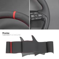 China Customized Grey Vegan Leather Steering Wheel Wrap for Toyota Yaris Cross GR 2023-2024 for sale