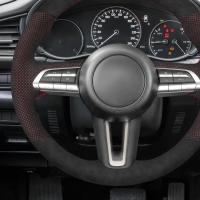 China Hand Stitching Steering Wheel Cover for Mazda 3 2020 Protect and Personalize Your Car for sale