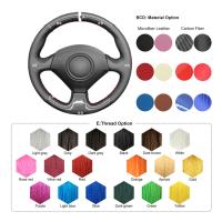 China HONDA 3-Spoke Wheel Carbon Artificial Leather Steering Wheel Cover for S2000 Civic Si Acura RSX 2000-2009 for sale