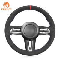 China Custom Soft Embossed Athsuede Steering Wheel Cover for CX-3 Mazda 3 Axela 2019-2023 for sale
