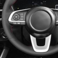 China Hand Stitch Steering Wheel Cover for Toyota YARIS 2020 2021 2022 2023 3-Spoke Wheel for sale