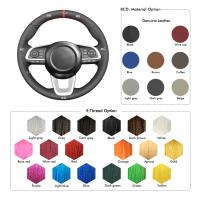 China Hand Stitch Steering Wheel Cover for Toyota YARIS 2020 2021 2022 2023 3-Spoke Wheel for sale
