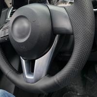 China Leather Steering Wheel Cover for Mazda 3 Axela 6 Atenza 2 CX-3 CX3 CX-5 CX5 2013-2017 for sale