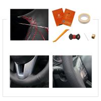 China Leather Steering Wheel Cover for Mazda 3 Axela 6 Atenza 2 CX-3 CX3 CX-5 CX5 2013-2017 for sale