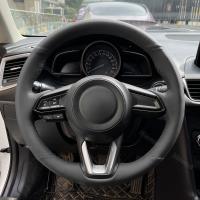 China Red Thread Steering Wheel Cover for Mazda 3 Axela 6 Atenza CX-5 CX5 CX9 CX-9 2016 2017 2018 2019 for sale