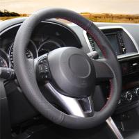 China DIY Suede Steering Wheel Cover for Mazda 3 Axela Mazda 6 Atenza Mazda 2 CX-3 CX3 CX-5 CX5 for sale