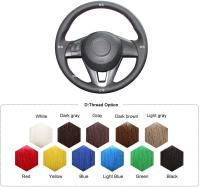 China DIY Suede Steering Wheel Cover for Mazda 3 Axela Mazda 6 Atenza Mazda 2 CX-3 CX3 CX-5 CX5 for sale