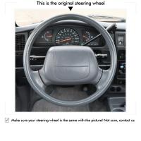 China 1997-2000 Grey Perforated Leather Steering Wheel Cover for Toyota 4Runner Avalon Tacoma for sale