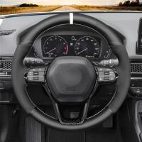 China Maroon Fan Club Design Style Custom Steering Wheel Cover for Honda Civic 11th gen 2022 for sale