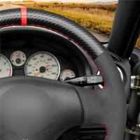 China Hand Stitched Micro Fiber Carbon Suede Steering Wheel Cover for Mazda Protege5 2002-2003 for sale