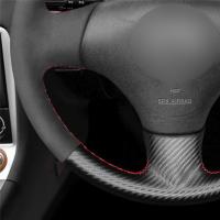 China Hand Stitched Micro Fiber Carbon Suede Steering Wheel Cover for Mazda Protege5 2002-2003 for sale