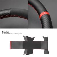 China Hand Stitched Micro Fiber Carbon Suede Steering Wheel Cover for Mazda Protege5 2002-2003 for sale