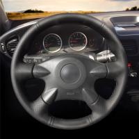 China Red Thread PU Steering Wheel Cover for Nissan Almera N16 Pathfinder Primera Paladin X-Trail for sale