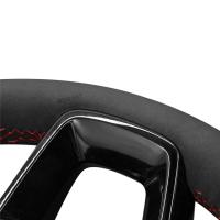 China 2017-2020 Honda Civic 11th Gen 2022 Soft Suede Steering Wheel Cover with Black Thread for sale
