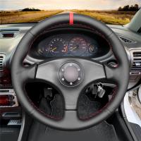 China Custom Fit Red Suede Steering Wheel Cover for Honda Integra Type R 1994-2001 Hand Sewing for sale