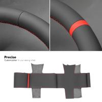 China Perfectly Fit DIY Genuine Leather Steering Wheel Wrap for Toyota LandCruiser 80 Series 1990-1997 for sale
