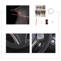China Red Thread Soft Suede Black Steering Wheel Cover for 2013-2018 Nissan Teana Altima Pulsar for sale
