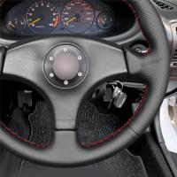 China Custom Fit Red Suede Steering Wheel Cover for Honda Integra Type R 1994-2001 Hand Sewing for sale