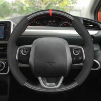 China Customized Thread Color Steering Wheel Cover for Toyota Sienta 2015-2024 3-Spoke Wheel for sale