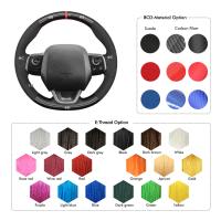 China Customized Thread Color Steering Wheel Cover for Toyota Sienta 2015-2024 3-Spoke Wheel for sale
