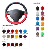 China Red Black Leather Customized Steering Wheel Cover for Nissan Qashqai Sentra 2007-2013 for sale