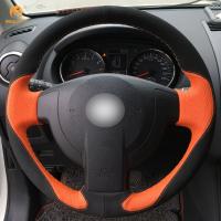 China Dark Blue Hand Sew Steering Wheel Cover for Nissan Qashqai 2007-2013 Rogue 2008-2013 X-Trail 2008-2013 NV200 2010-2016 Sentra 2007-2012 for sale