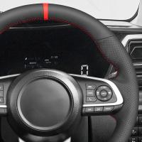 China 2020- Year Blue PU Leather Hand-Stitched Steering Wheel Cover for Toyota Raize Yaris for sale