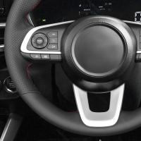 China 2020- Year Blue PU Leather Hand-Stitched Steering Wheel Cover for Toyota Raize Yaris for sale