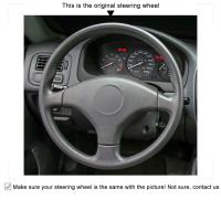 China Hand Sewing Steering Wheel Cover for Honda Civic 6 EK CTR EK3 EK4 Type R Sir EK9 1996-2000 for sale