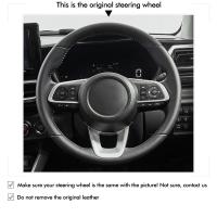China 2020- Year Blue PU Leather Hand-Stitched Steering Wheel Cover for Toyota Raize Yaris for sale