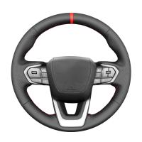 China Hand Sewing Black Leather Steering Wheel Cover for Lexus RX350 NX350 2016-2021 Year for sale